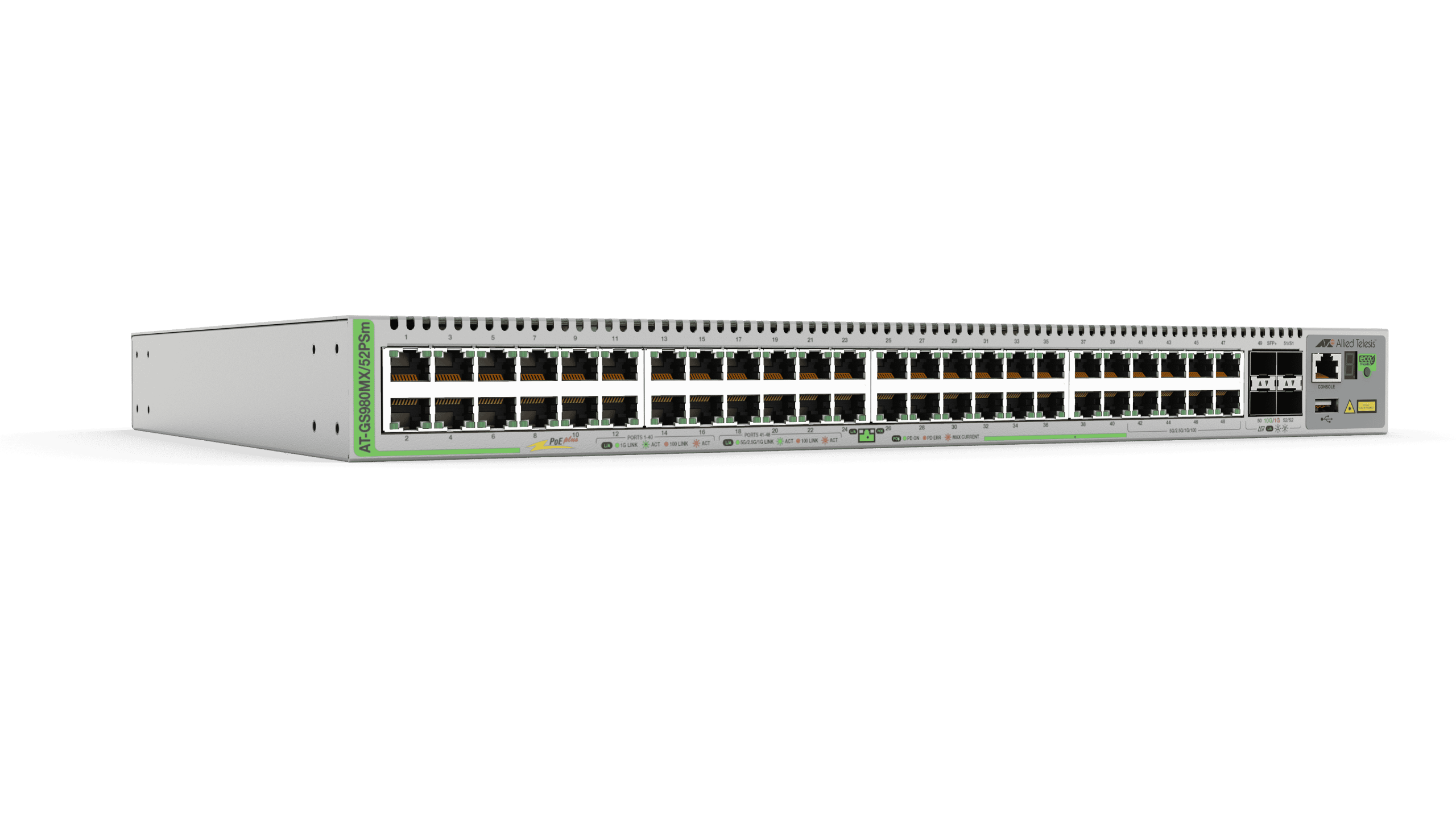 Buy Hanwha - HV-GS980M/52PS-10 - 48 port Gigabit Managed PoE+ switch, 4 ...